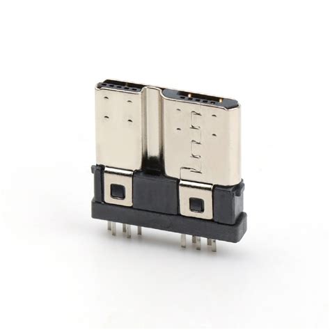 Edge Mount Usb Micro B 3 0 Plug 10 Pin Straddle Mount Micro Usb Male