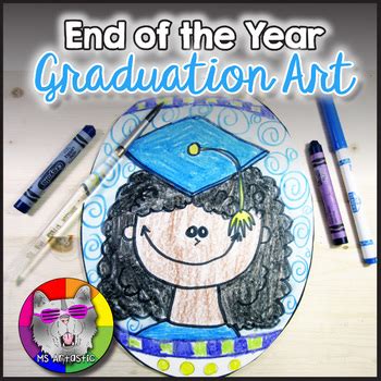 End Of Year Art Lesson Graduation Portrait Art Activity For Primary Elementary