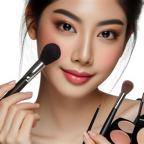 Premium Photo Makeup Artist Applies Eye Shadow Beautiful Woman With