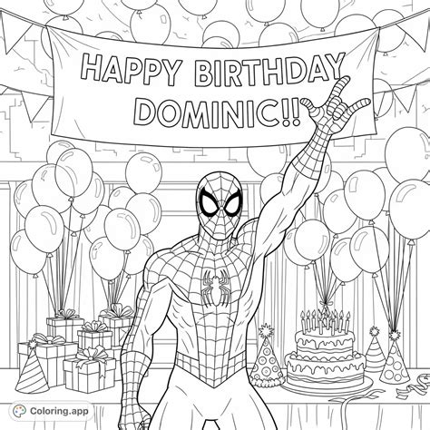 Spider Man Birthday Celebration Coloring App