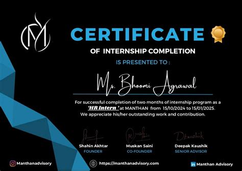 Bhoomi Agarwal On Linkedin This Internship Has Increased My Interest In Pursuing A Career In Hr