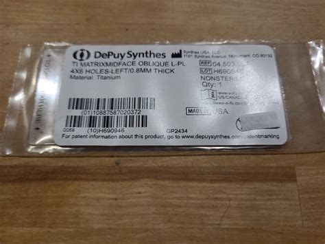 Depuy Synthes Matrix Midface Oblique Left Titanium Ubuy India