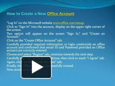 Ppt Office Com Setup How To Install Office Setup Powerpoint Presentation Free To Download