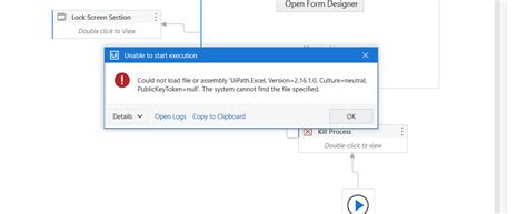could not load file or assembly uipath excel version 2 17 0 0