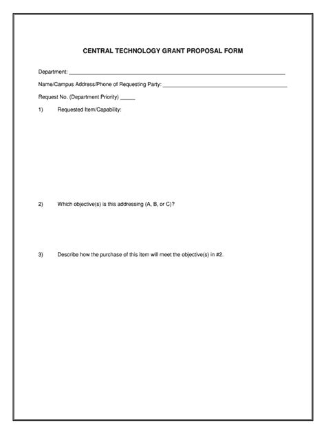 Central Technology Grant Form Fill Out And Sign Printable Pdf