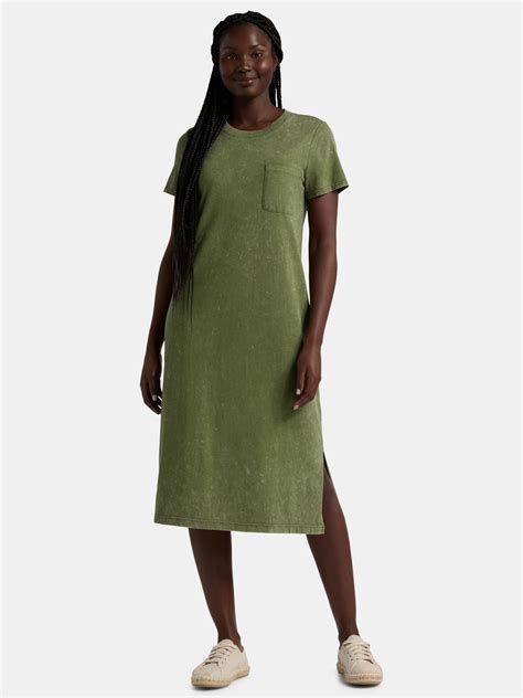 Time And Tru Womens Cotton Midi T Shirt Dress Sizes Xs Xxxl