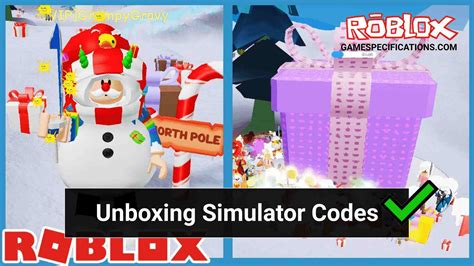 Roblox Unboxing Simulator Codes March Game Specifications