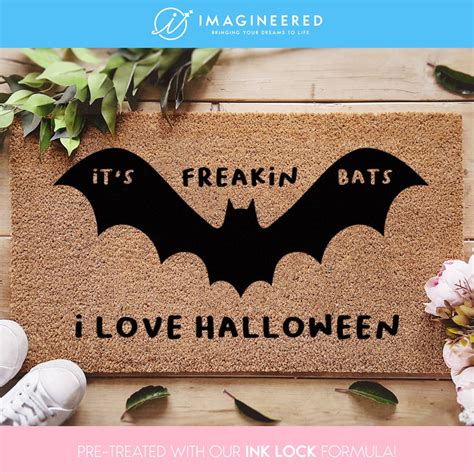 Its Freakin Bats Its Freakin Bats I Love Halloween Doormat Funny