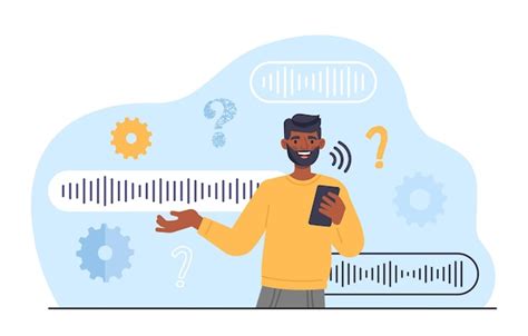 Premium Vector Voice Assistant Application