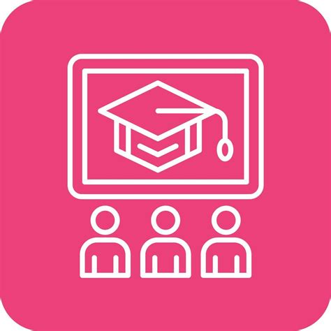 Classroom Line Round Corner Background Icons 14807859 Vector Art At