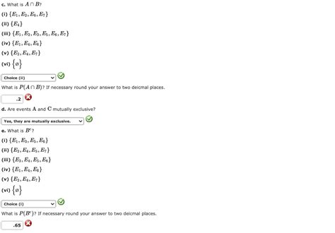 Solved Suppose That We Have A Sample Space S {e1 E2 E3