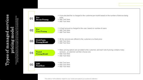 It Managed Service Providers Types Of Managed Services Pricing Model