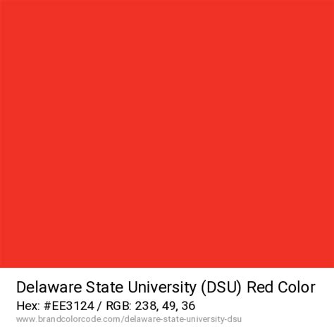 Delaware State University Dsu Brand Color Codes