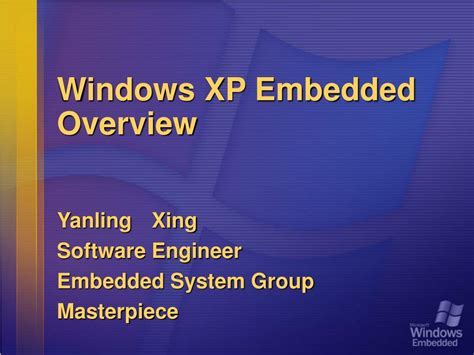 PPT Windows XP Embedded Overview PowerPoint Presentation Free Download ID