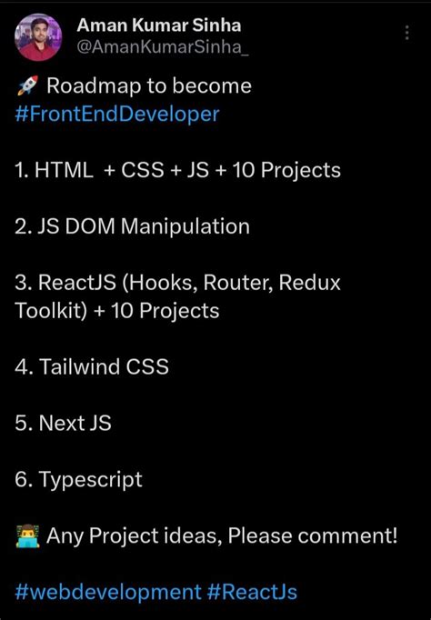 Aman Kumar Sinha On Linkedin Frontenddeveloper