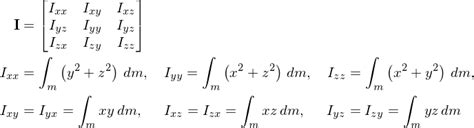 Inertia Formula Equations