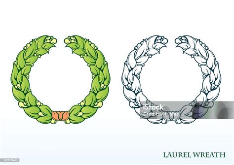 모노 그램 이니셜입니다 월계관입니다 텍스트에 대 한 빈 공간입니다 수상 품질 마크 자격증 및 인증서에 대 한 템플릿 0명에 대한 스톡 벡터 아트 및 기타 이미지 Istock