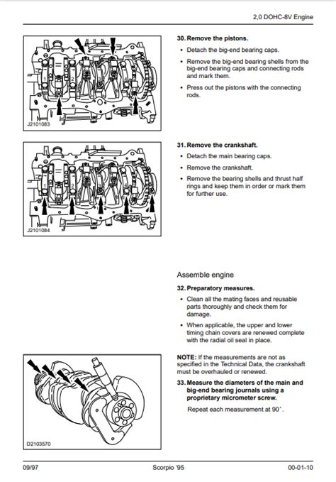 Ford Scorpio 1994 To 1998 2 Litre Dohc 8v Engine Workshop Manual Pdf