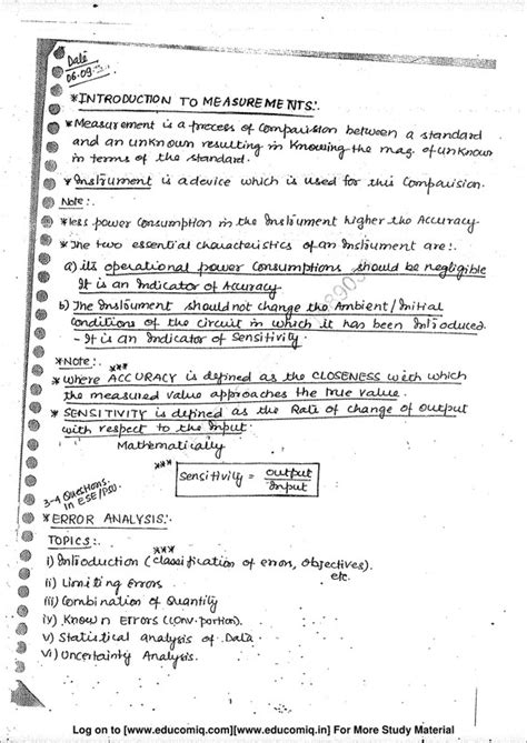 Made Easy Ece Measurement Advance Communication And Edc Engineering Optional Handwritten Notes