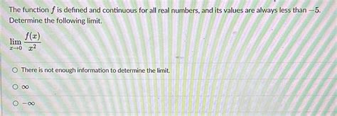 Answered The Function F Is Defined And Continuous For All Real Kunduz