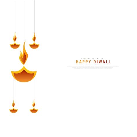 Premium Vector Banner For Indian Festival Diwali With Hanging Diya
