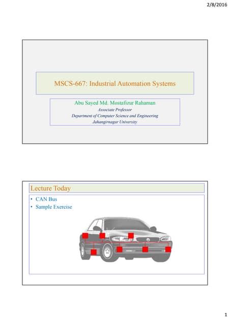 Can Controller Area Network Bus Protocol Ppt