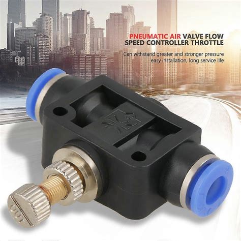 Pneumatic Air Flow Valve Connector 5 Pcs Speed Controller Air Flow