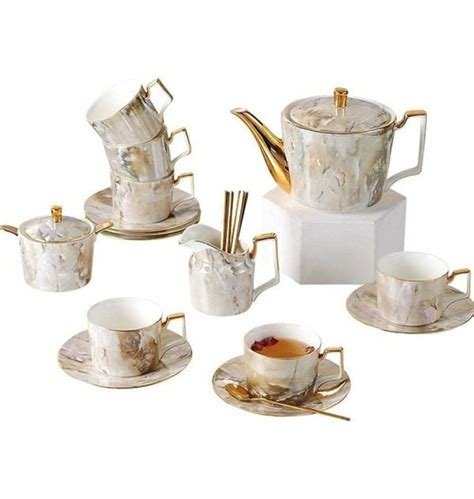 Aoguzhao 티팟세트 찻잔세트 내열 커피 포트 급수 온수 유럽 스몰 럭셔리 홈 오피스 티몬