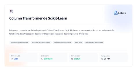 Maîtriser Le Columntransformer De Scikit Learn Labex