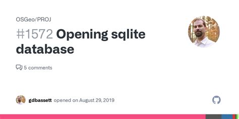 Opening Sqlite Database · Issue 1572 · Osgeoproj · Github