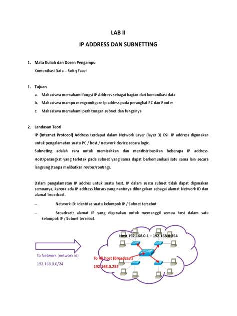 Tugas Lab Ip Addess Dan Subnetting Pdf