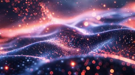 A Wave Of Particles Dynamic Wave On Black Background Big Data