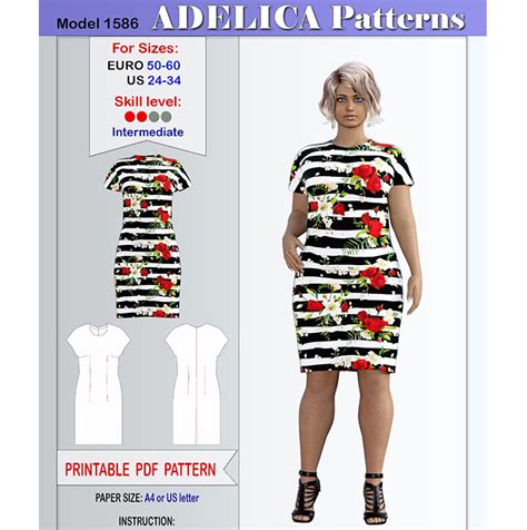Plus Size Dress Sewing Pattern Textillia