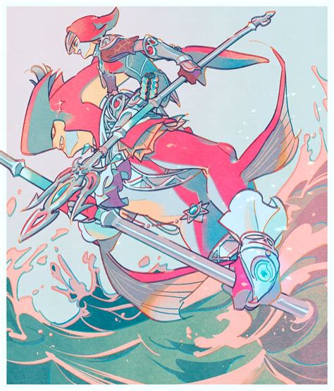 Link And Sidon The Legend Of Zelda And More Drawn By Oharu Chan Danbooru