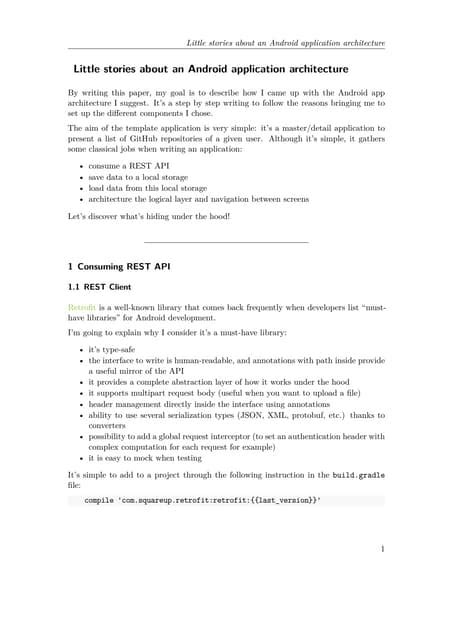 Android Application Architecture Pdf