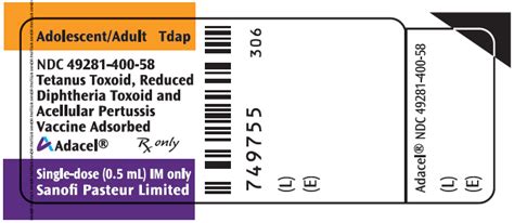 Adacel Tdap Package Insert Prescribing Information
