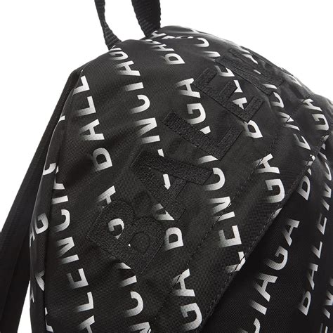 Balenciaga Wheel Logo Backpack Black End Uk