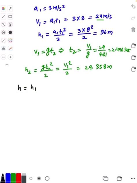 Solved A Rocket Is Fired Vertically And Ascends With Constant Acceleration A 100 M S 2 For 1 0
