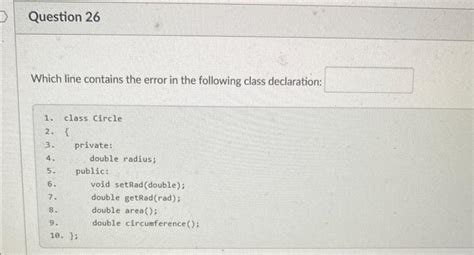 Solved Based On Question 24 Define A Default Constructor