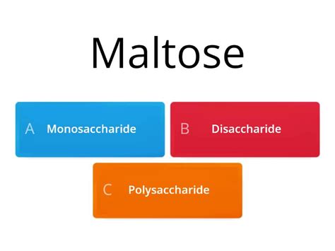 Classify The Following Sugars Into Each Proper Types Of Carbohydrates Quiz