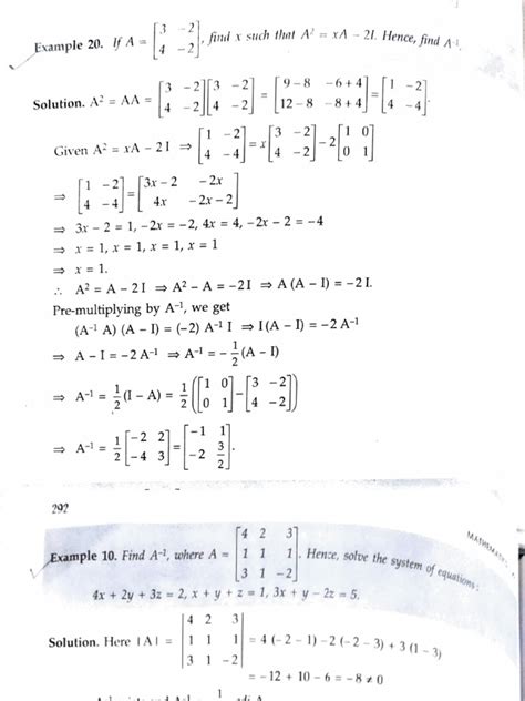 Assignment Inverse Of A Matrix Pdf Algebra Mathematical Objects