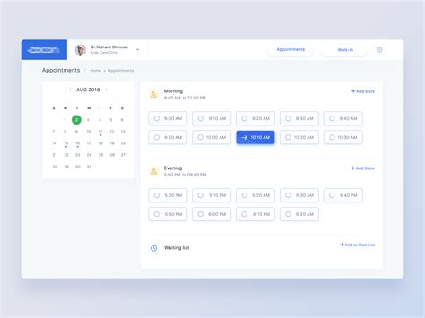 Clinic App Appointment Scheduling App Web App Design Medical