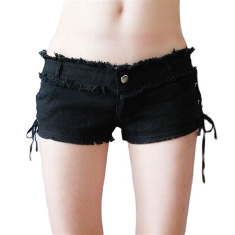 Sexy Women Tassel Low Rise Waist Short Sexy Denim Booty Sexy Jeans Shorts Micro Mini Short Club