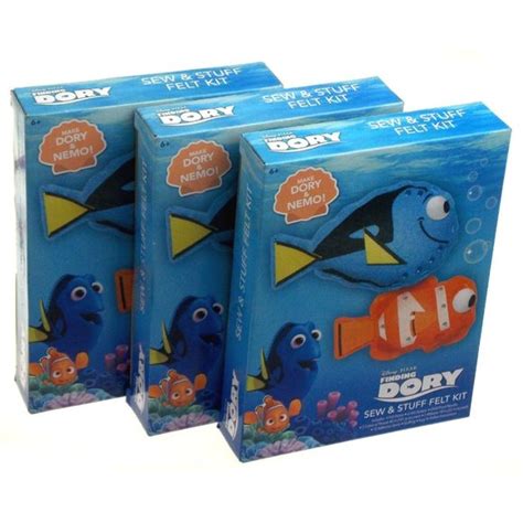 Disney Toys Disneys Finding Dory Sew Stuff Felt Kit Lot 3 Craft