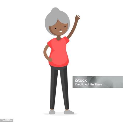 수석 라틴 아메리카 갈색 머리 여자 여자 성인 오래 된 캐릭터 만화 포즈 캐주얼 천 플랫 아이콘 세트 가족에 대한 스톡 벡터 아트 및 기타 이미지 Istock