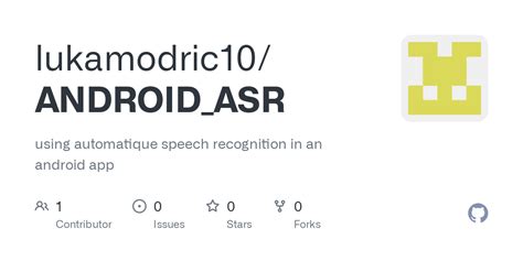 GitHub Lukamodric ANDROID ASR Using Automatique Speech Recognition In An Android App