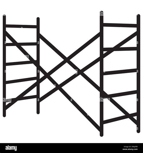 Black Scaffolding Icon Scaffolding Sign Selling Scaffolding Symbol