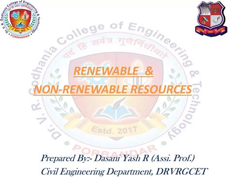 Es Ch3 Renewable And Non‐renewable Resources Ppt