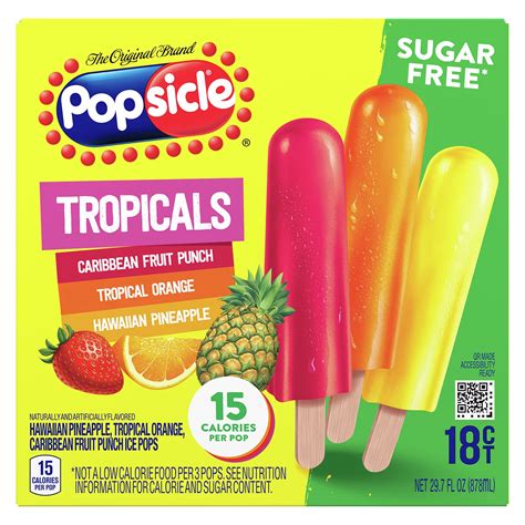 Popsicle Tropical Sugar Free Ice Pops Shop Bars And Pops At H E B