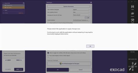 User Interface Exocad